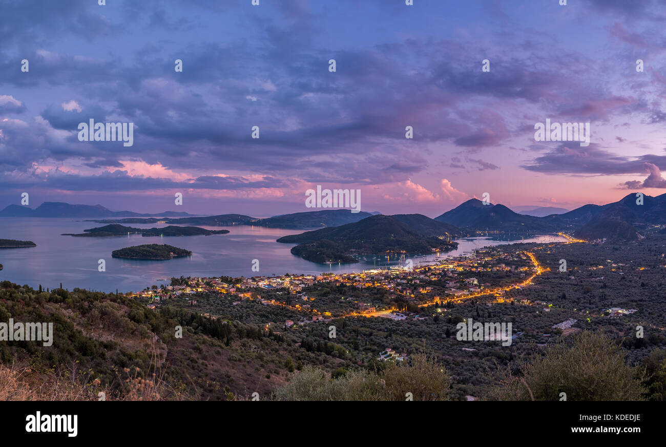 Sunset in Lefkas island Greece Stock Photo - Alamy