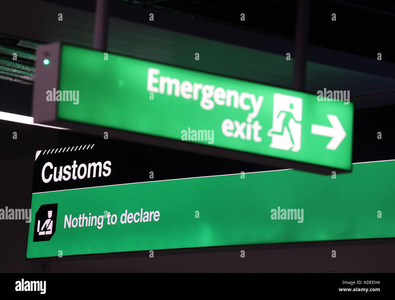 Customs Signage at Aberdeen International Airport. PRESS ASSOCIATION ...
