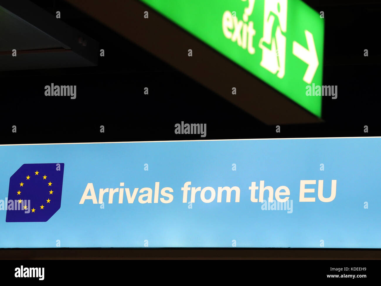 EU Signage at Aberdeen International Airport. PRESS ASSOCIATION Photo ...