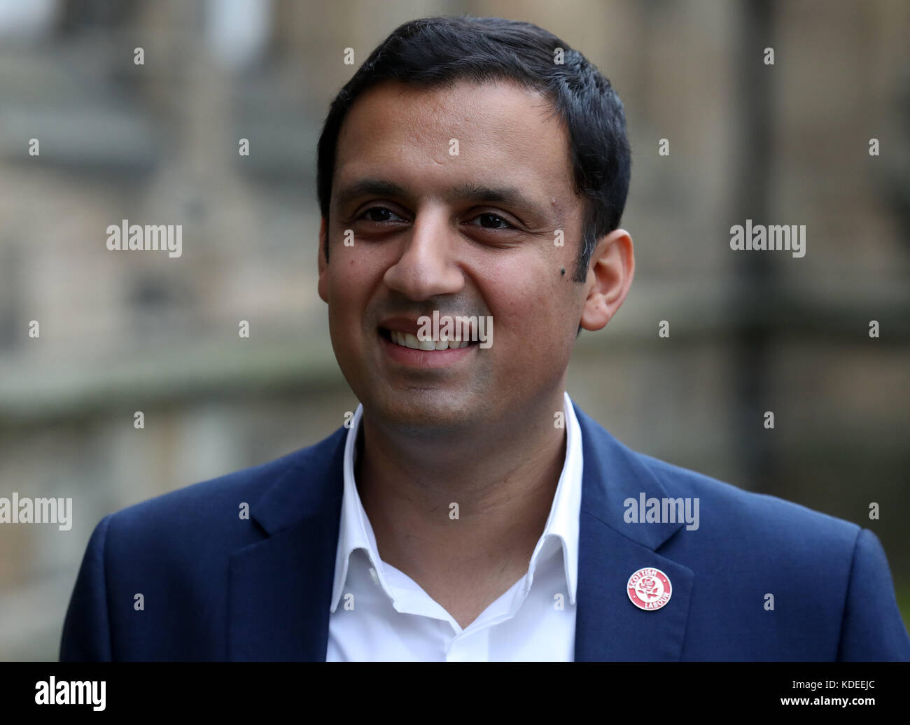 Anas Sarwar at his campaign headquarters in Glasgow ahead of his launch ...