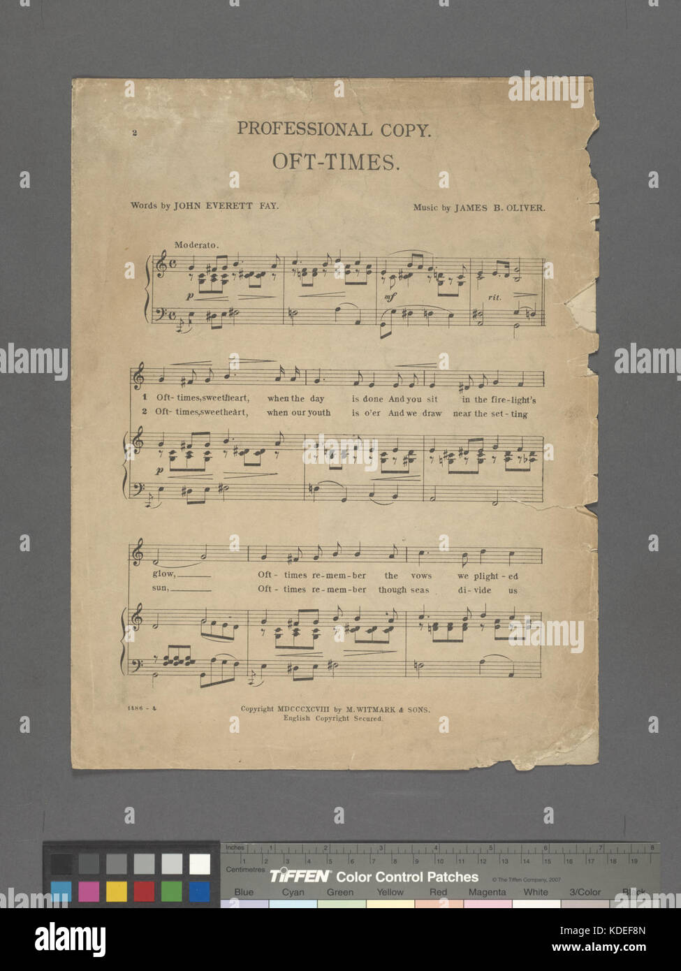 Oft times (NYPL Hades 610299 1255883 Stock Photo - Alamy