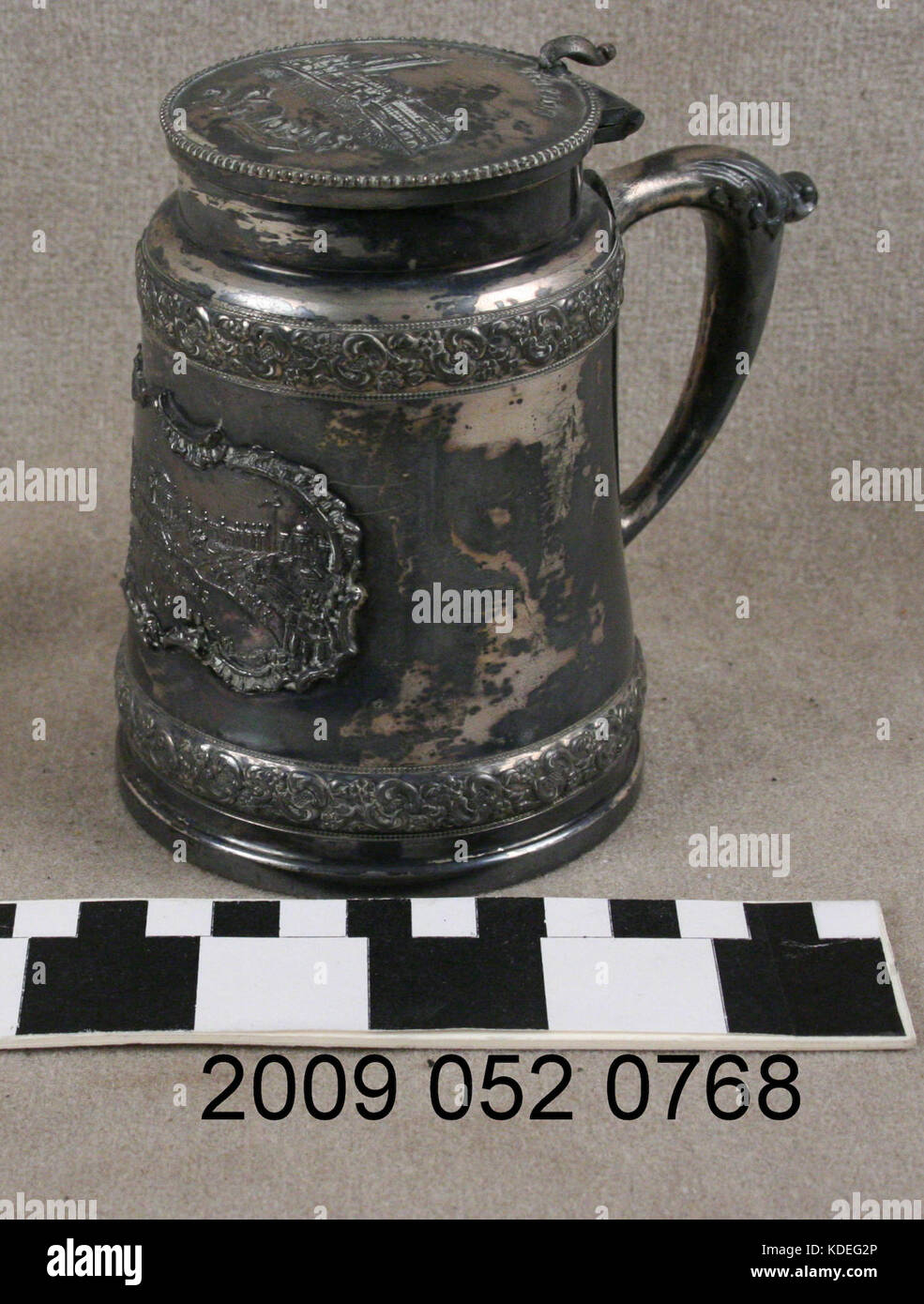 Silverplate Tankard With Relief Images of Union Station and the ...