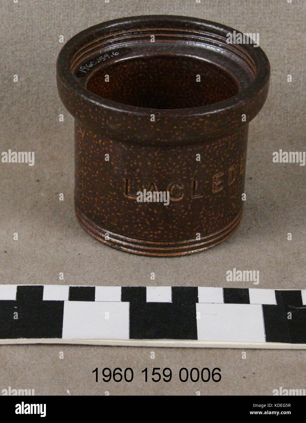 Piece of Sewer Pipe Made by Laclede Fire Brick Manufacturing Co Stock ...