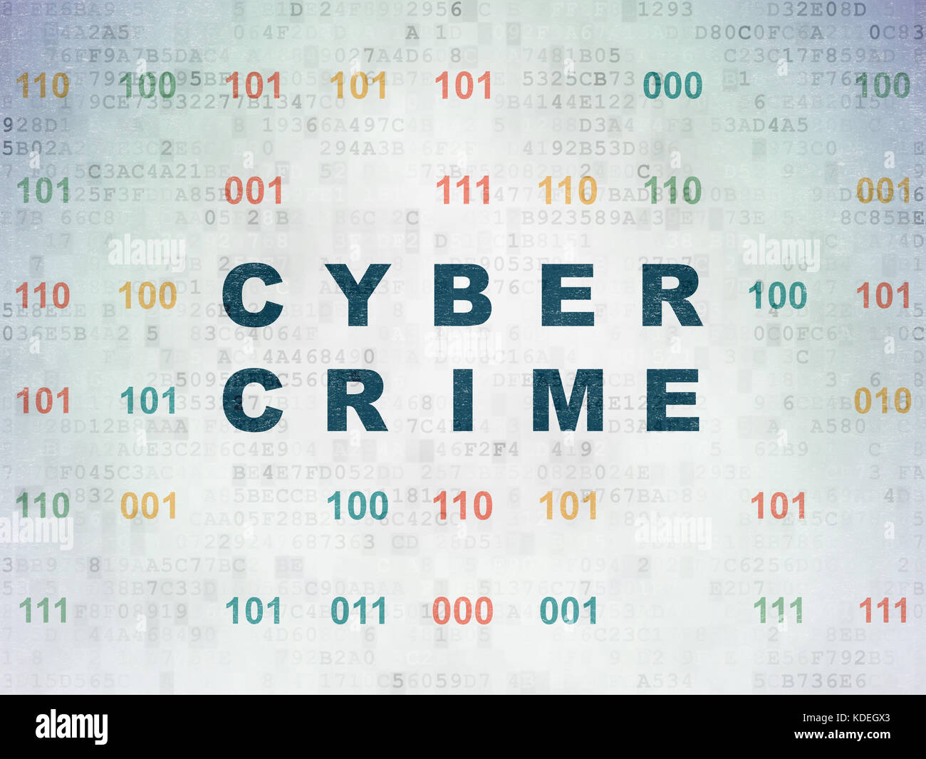 Privacy concept: Cyber Crime on Digital Data Paper background Stock ...