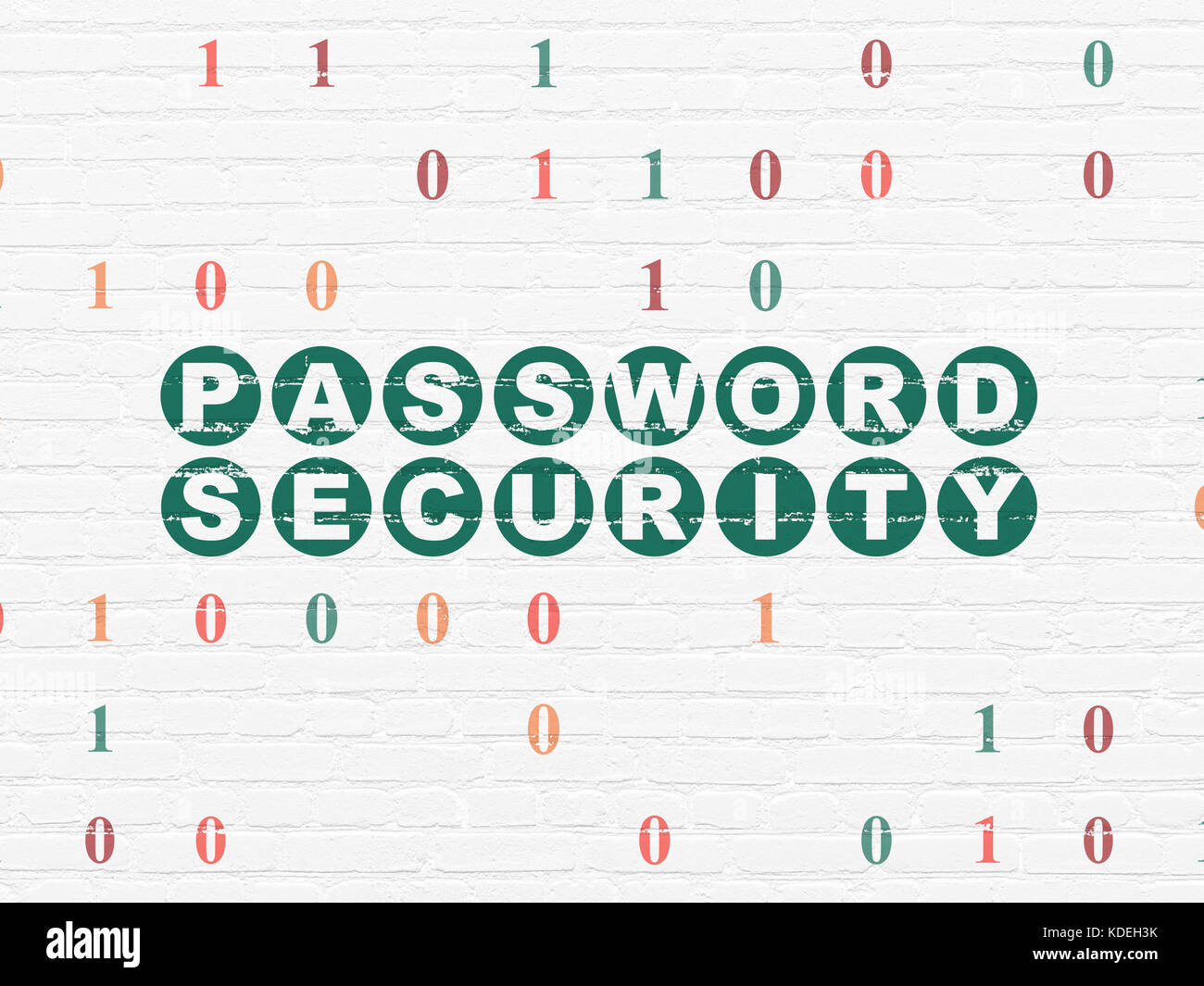 Safety concept: Password Security on wall background Stock Photo - Alamy