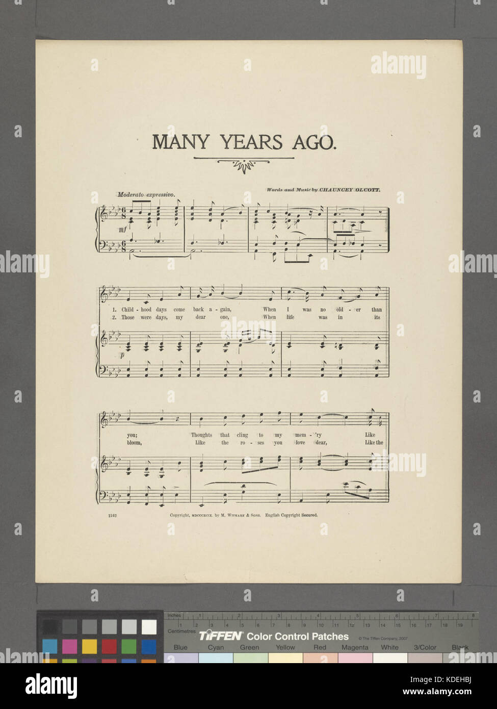 This image titled 'Many Years Ago' reflects historical or nostalgic ...