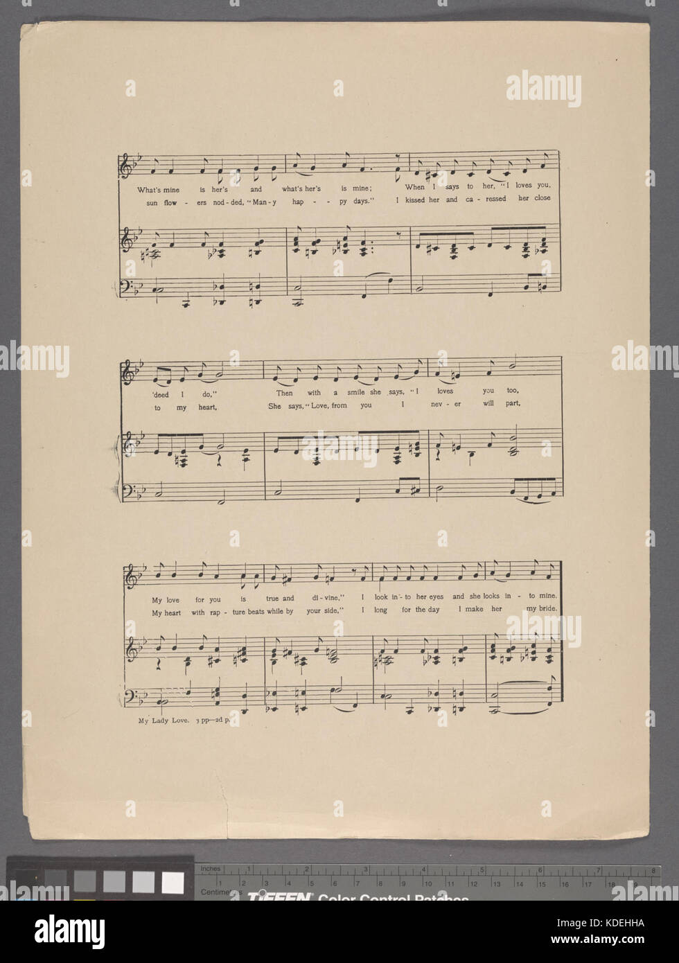 My lady love (NYPL Hades 609106 1942536 Stock Photo - Alamy