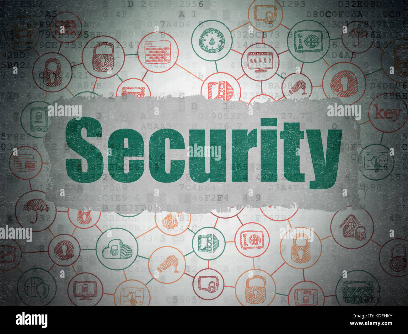 Protection concept: Security on Digital Data Paper background Stock ...