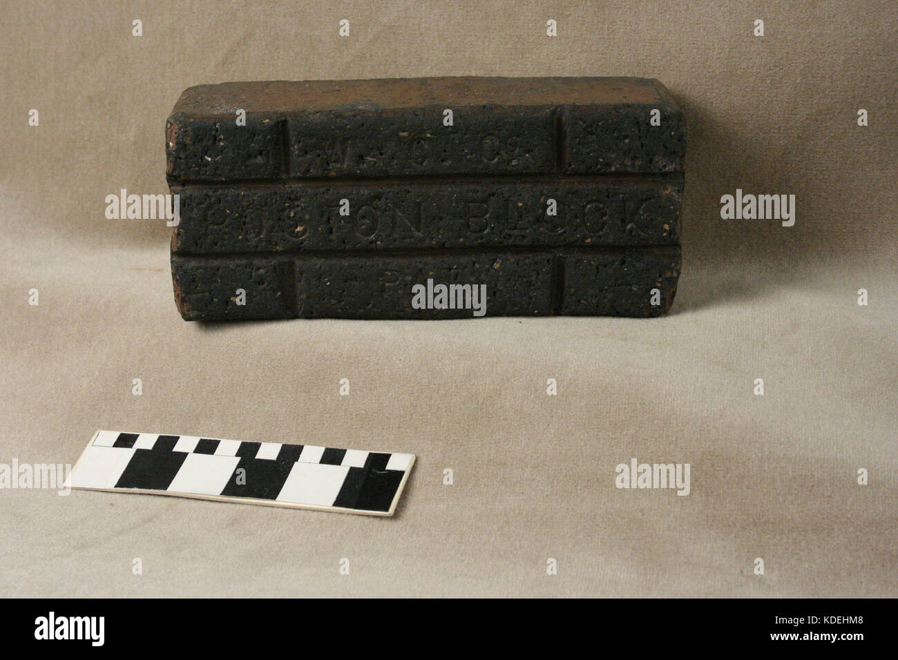 Poston Block Paving Brick Made by Wabash Clay Company Stock Photo - Alamy