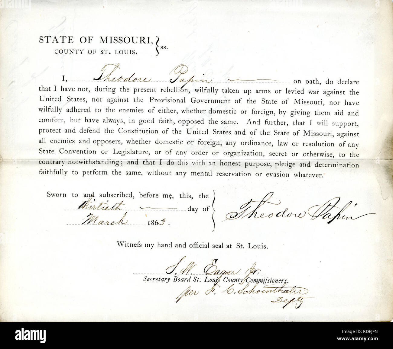 Missouri oath of allegiance hi-res stock photography and images - Alamy