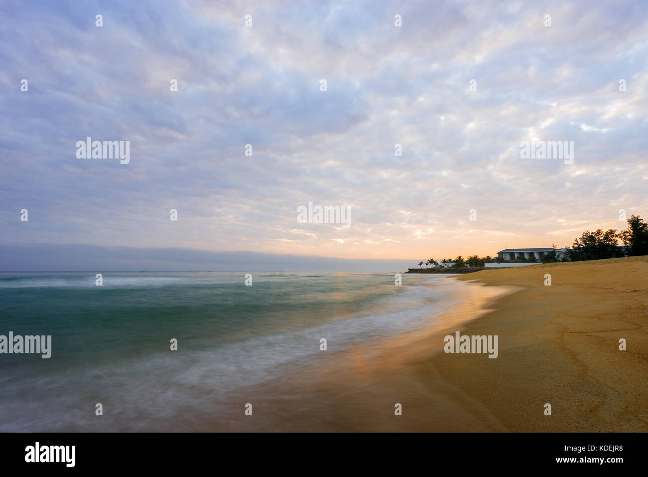 Paradise Tropical beach at sunset Stock Photo - Alamy