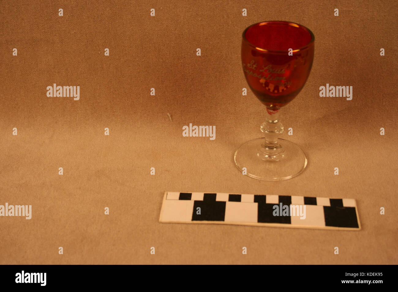 Ruby Stained Cordial Glass With Clear Stem Stock Photo - Alamy