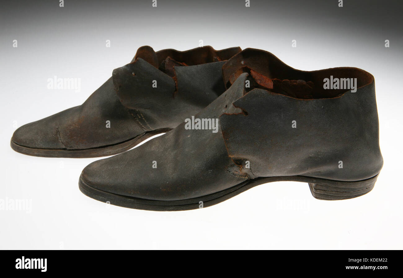 Pair of Men's Shoes from the William B. Sappington Family Stock Photo ...