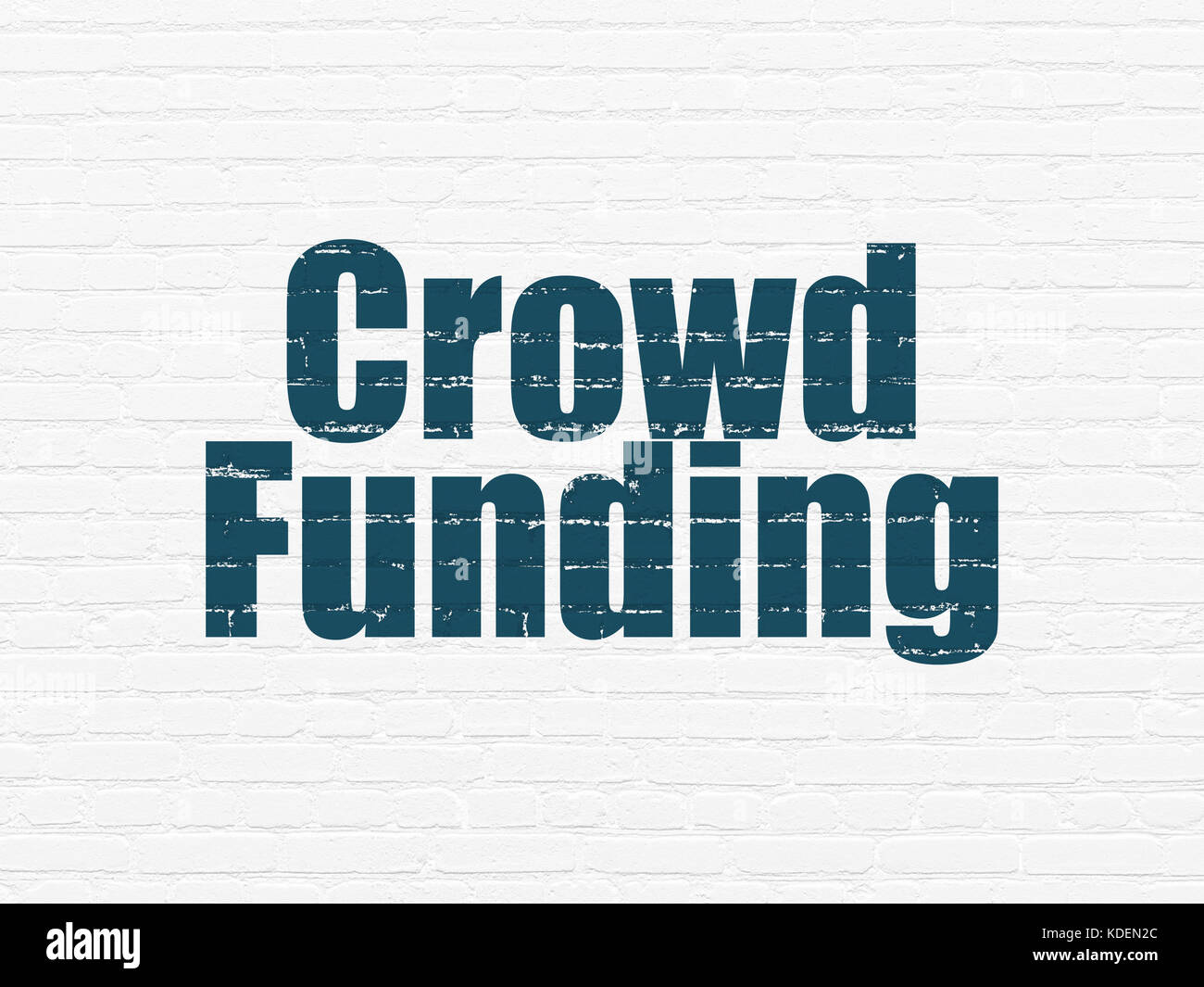 Business concept: Crowd Funding on wall background Stock Photo - Alamy