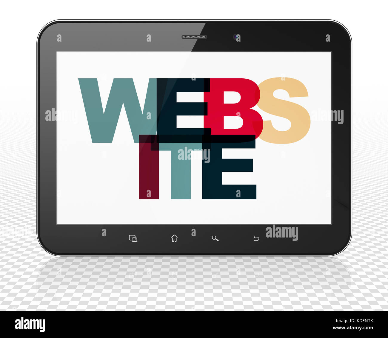 Web development concept: Tablet Pc Computer with Website on display ...