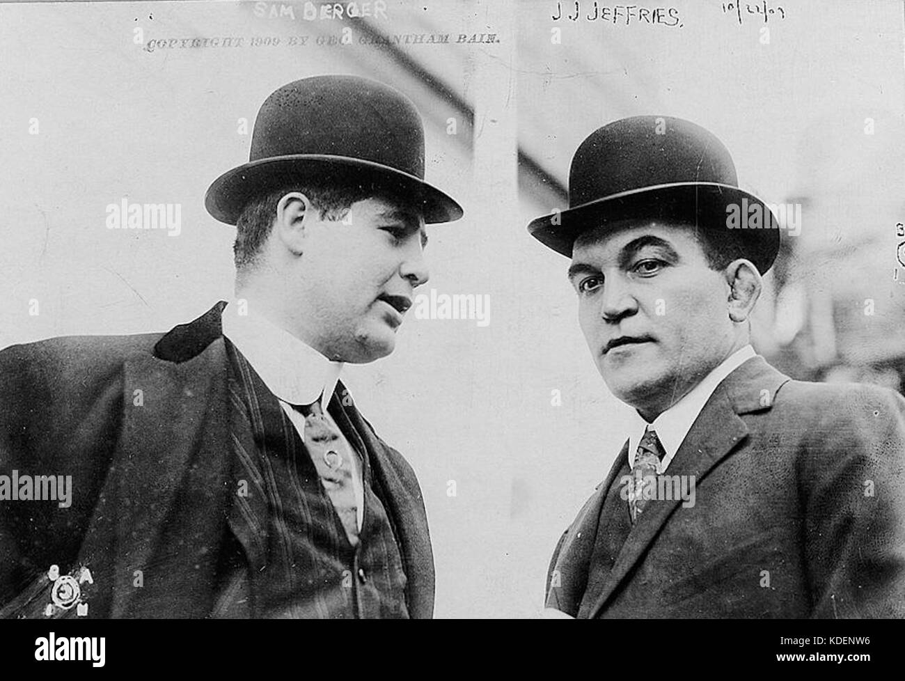 Samuel Berger (boxer) and James J. Jeffries Stock Photo - Alamy
