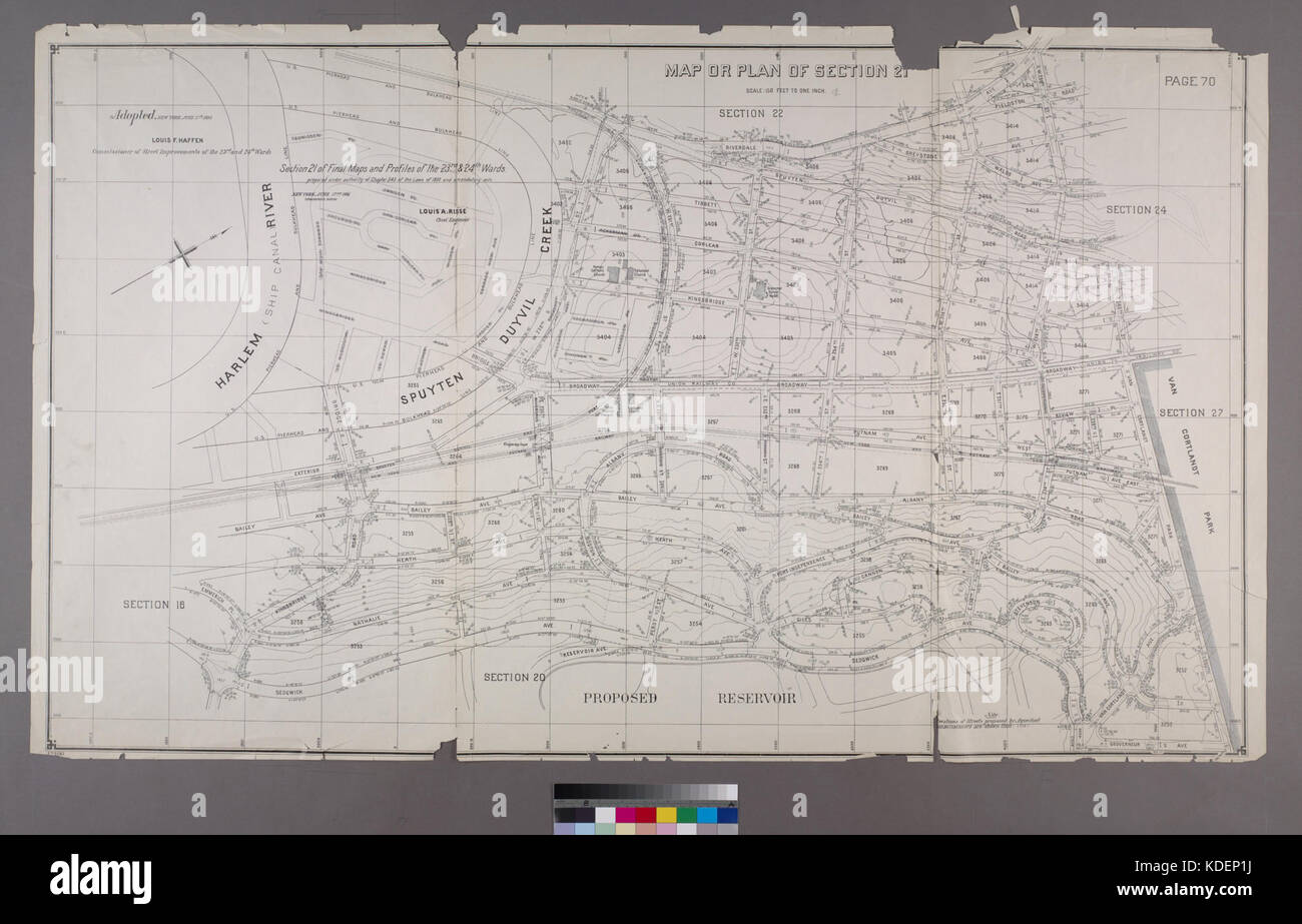 Section 21 of Final Maps and Profiles, of the 23rd & 24th Wards Stock ...