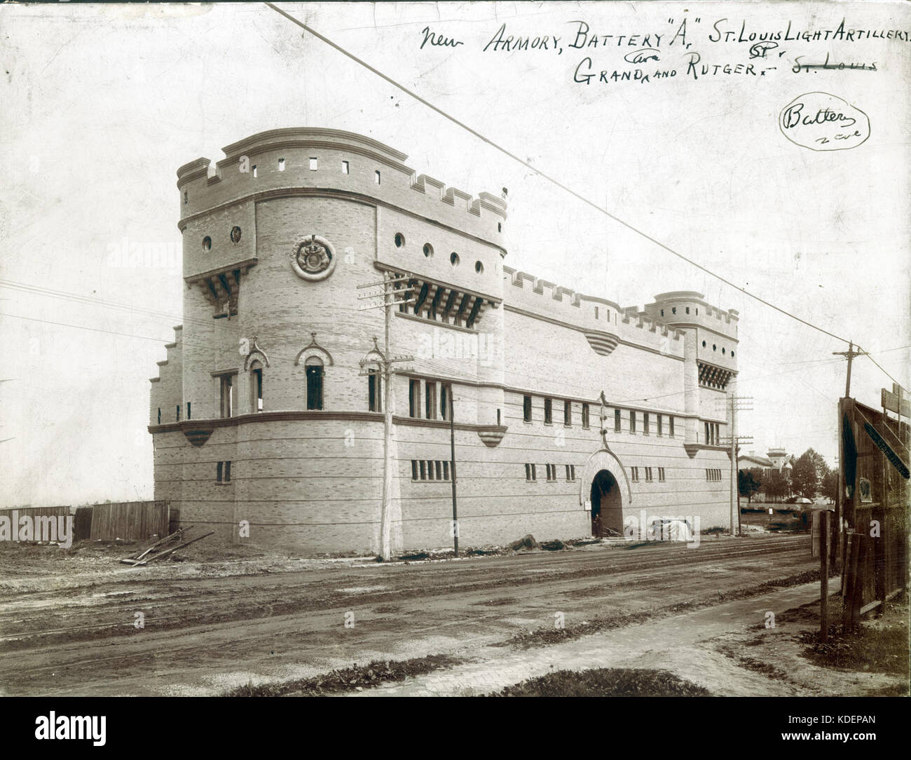 New Armory, Battery A, St. Louis Light Artillery. Grand and Rutger ...