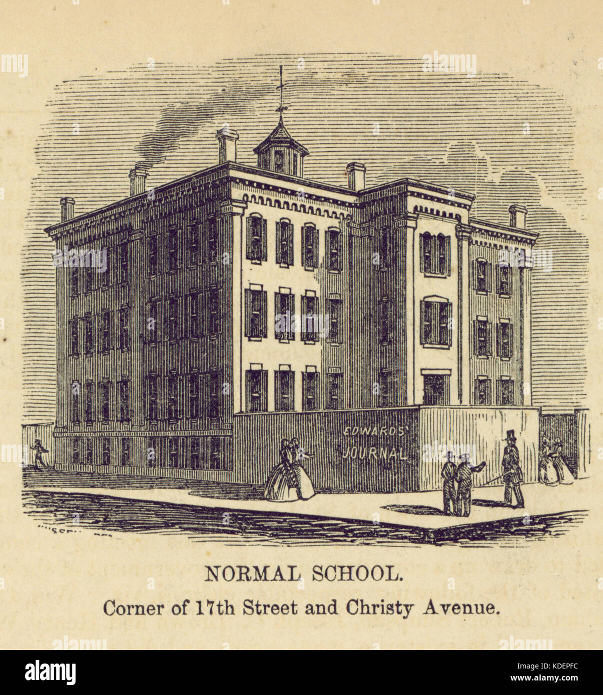 Normal School. Seventeenth Street and Christy Avenue Stock Photo - Alamy