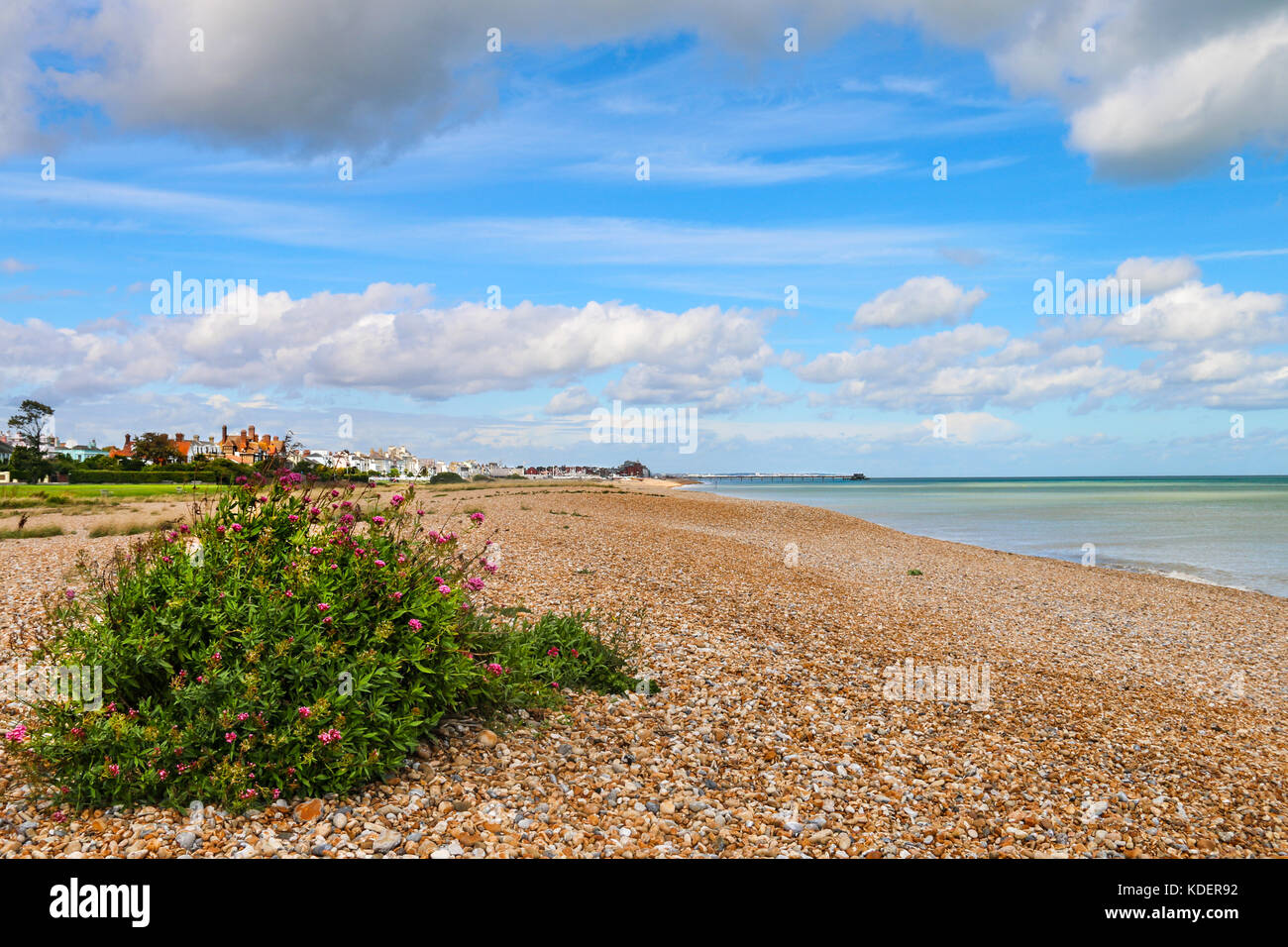Deal Pier from Walmer Beach Stock Photo - Alamy