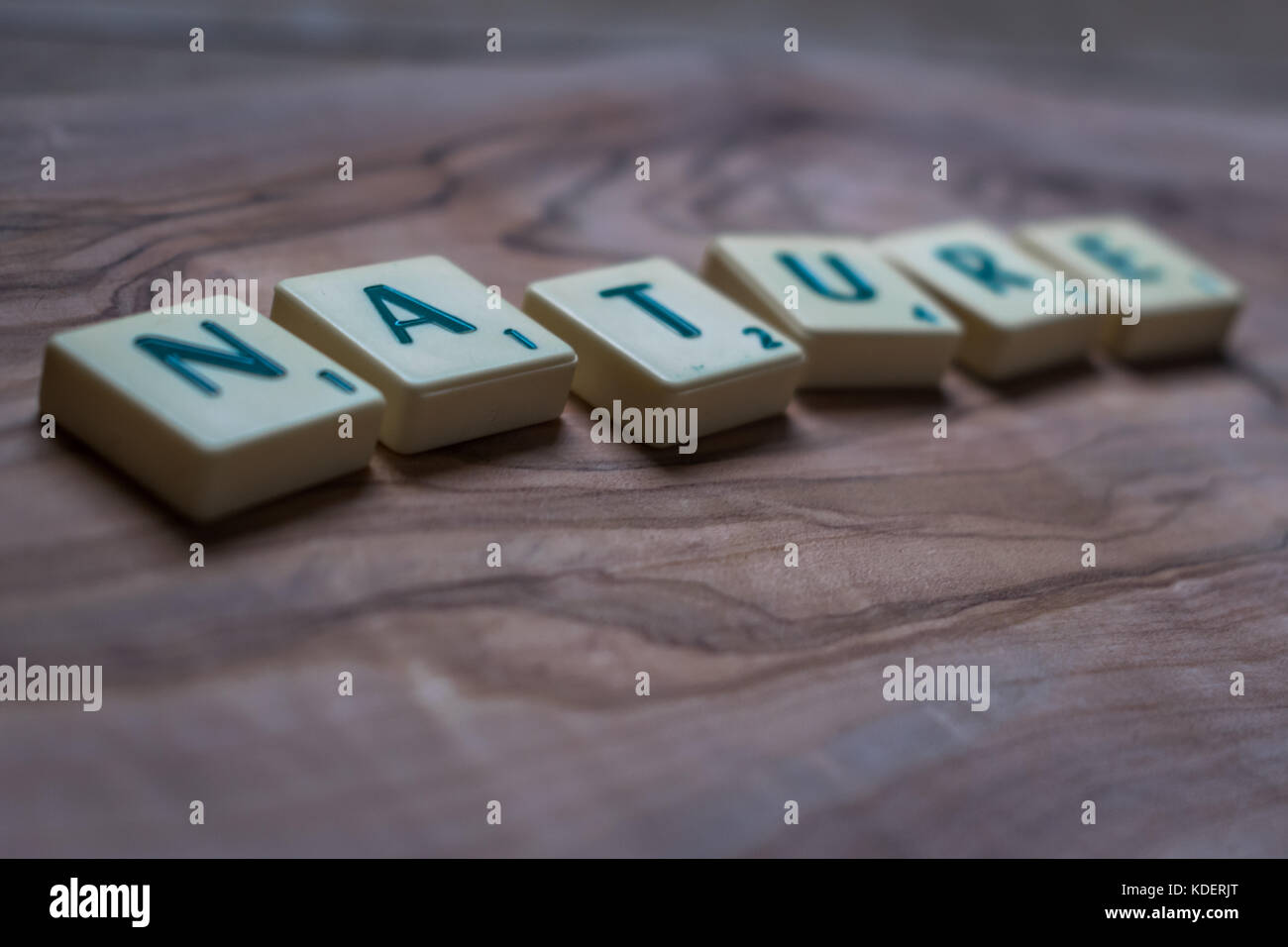 Nature letters words wooden background Stock Photo - Alamy