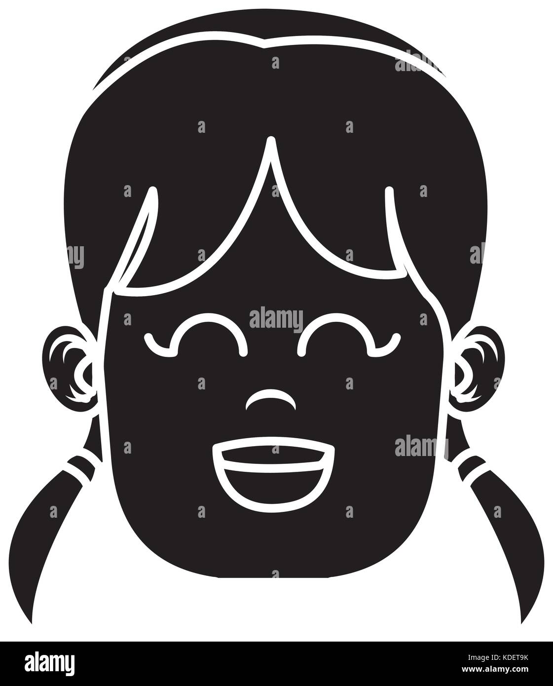 Cute Girl Face Stock Vector Image And Art Alamy