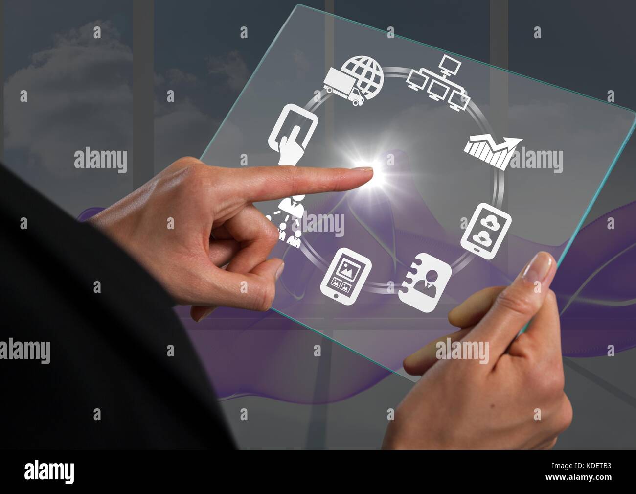 Digital composite of glass interface glass interface 0005 Stock Photo ...