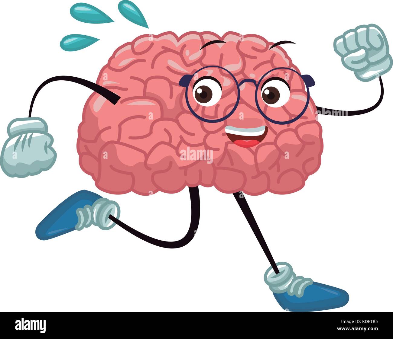 Brain cartoon running Stock Vector Image & Art - Alamy