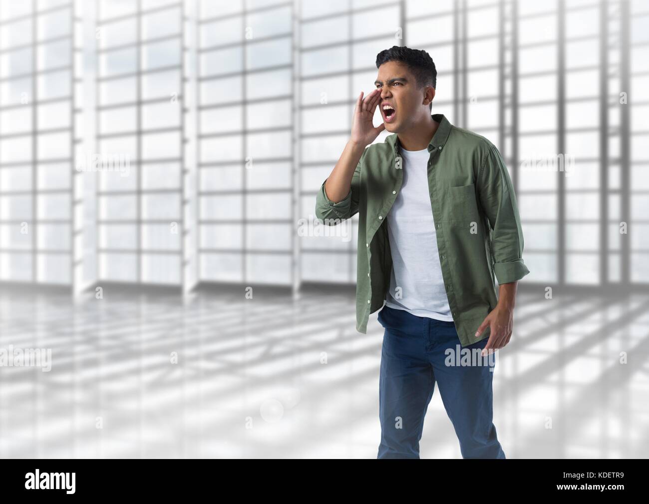 Shouting out of windows hi-res stock photography and images - Alamy