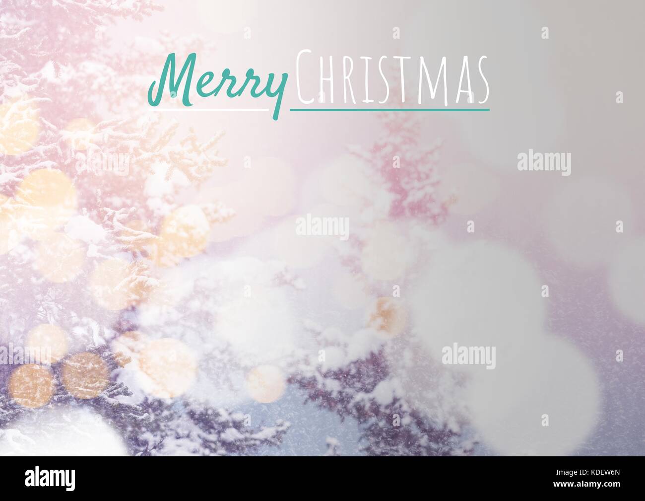 Digital composite of merry Christmas text on snow background Stock ...