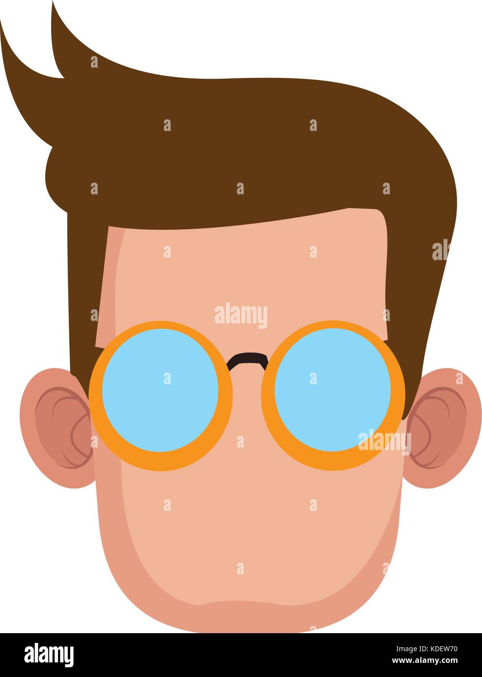 Cute boy with glasses cartoon Stock Vector Image & Art - Alamy
