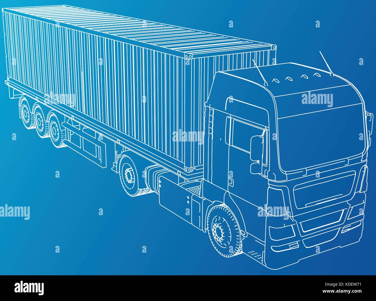 Vehicle. Big Cargo Truck. EPS10 format. Vector created of 3d Stock ...