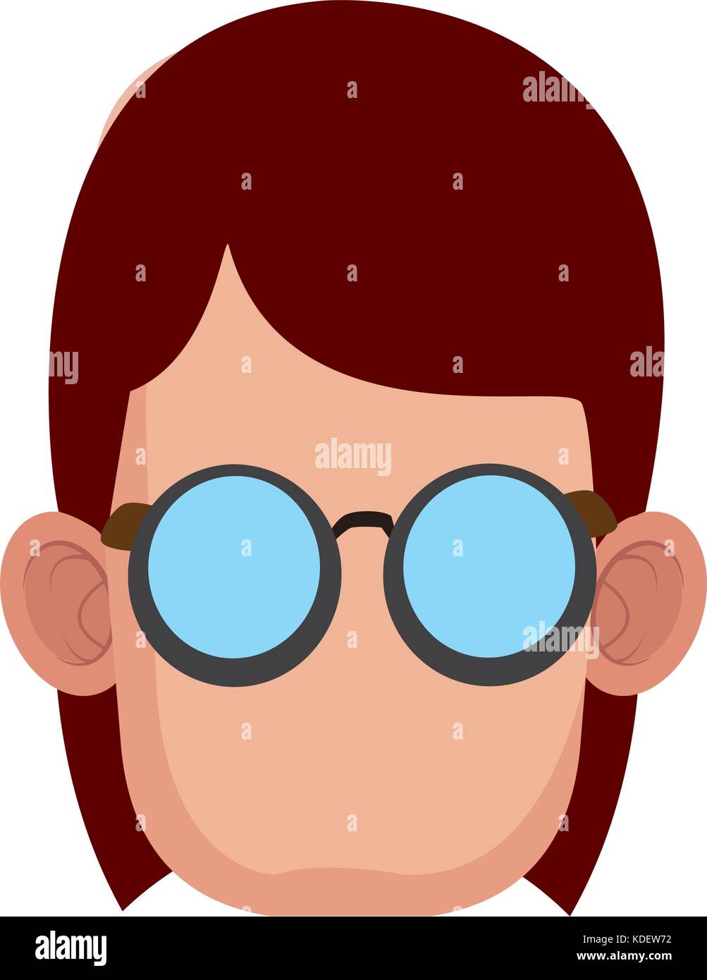 Cute girl with glasses cartoon Stock Vector Image & Art - Alamy
