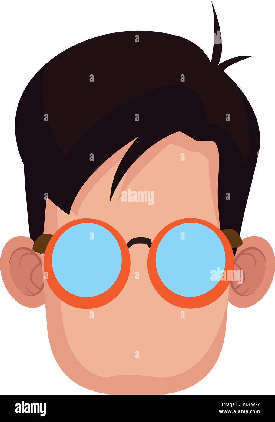 Cute boy with glasses cartoon Stock Vector Image & Art - Alamy