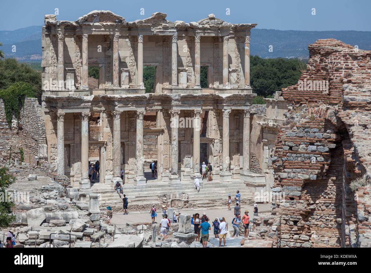 Library of Celsus is an ancient Roman building in Ephesus, Turkey Stock ...