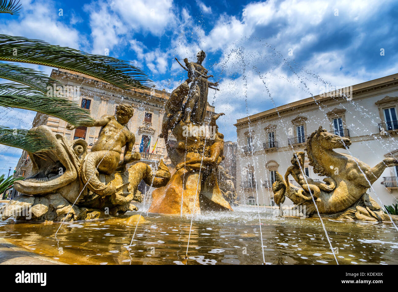 Fontana di Diana in Piazza Archimede, Siracusa, Sicily, Italy Stock ... Fontana di Diana in Piazza Archimede, Siracusa, Sicily, Italy Stock ...