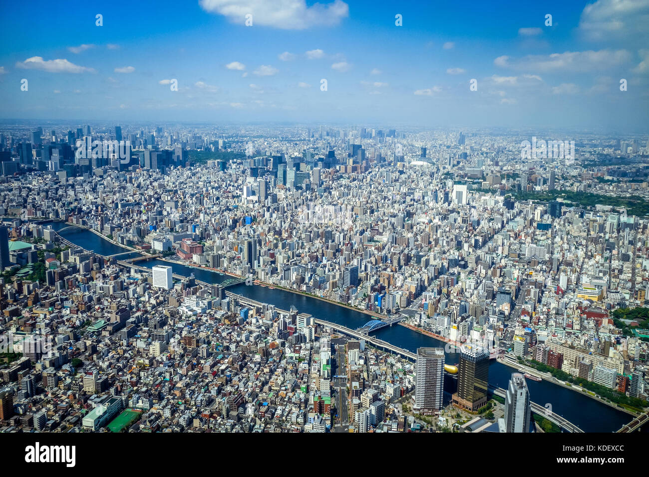 Tokyo city skyline panorama aerial view, Japan Stock Photo - Alamy