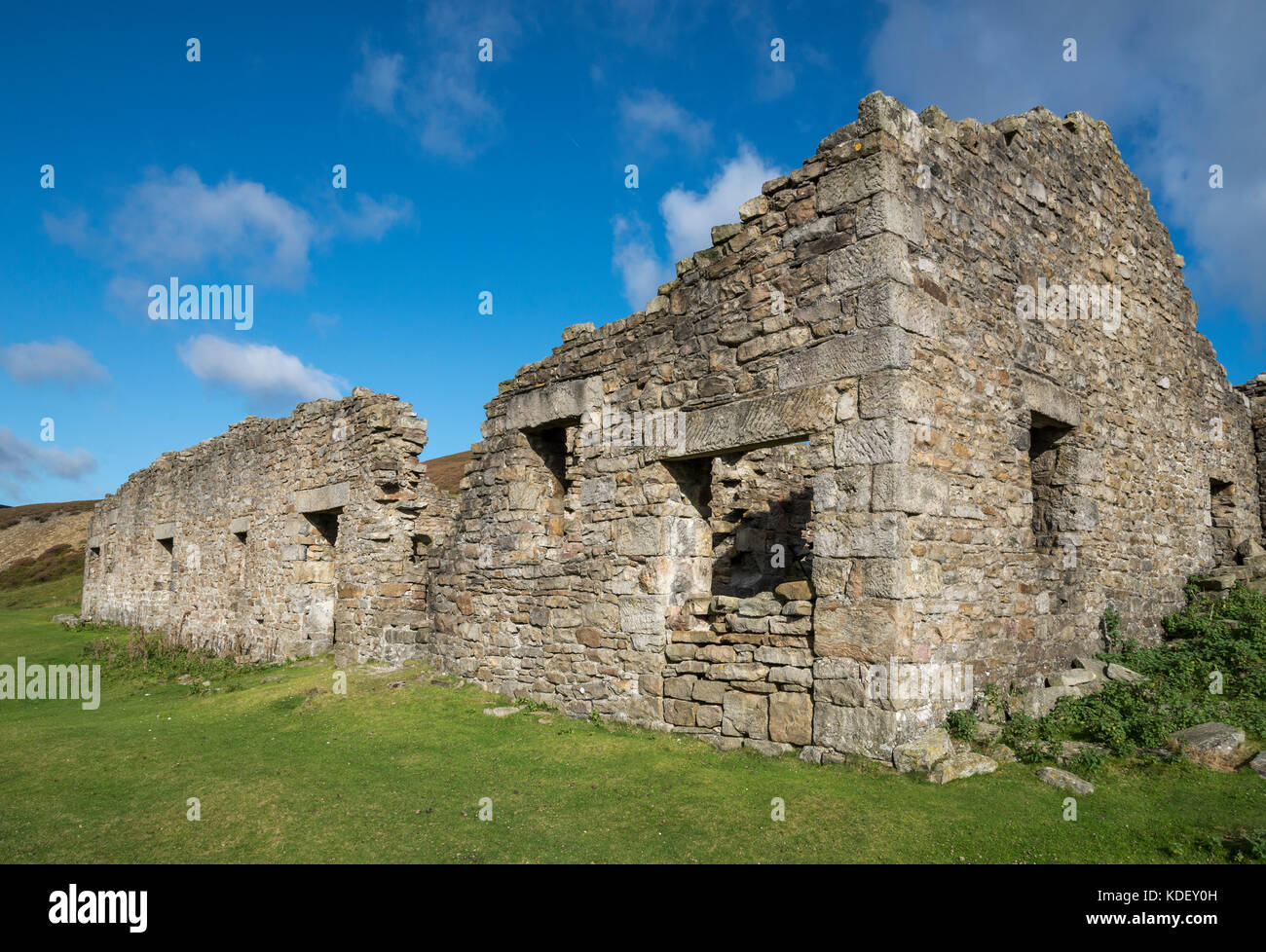 Ruins of Surrender Lead Smelting mill in the hills above Reeth ...