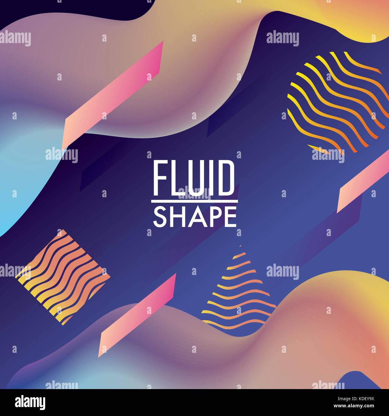 abstract fluid decoration backgroun design vector illustration Stock ...