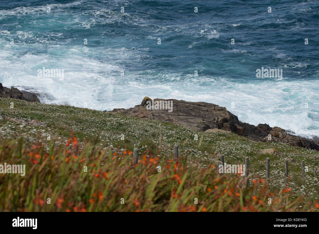 West Cornwall coastline, wild and wonderful. The force of the sea with ...