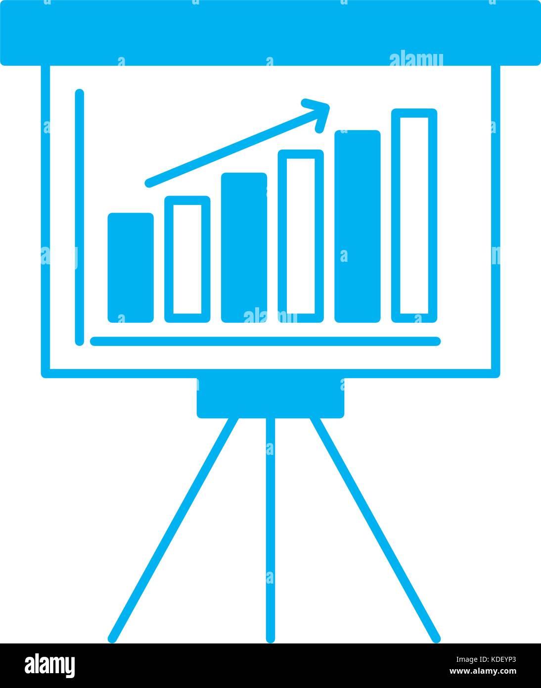 silhouette strategy presentation with statistics bar and arrow growing ...