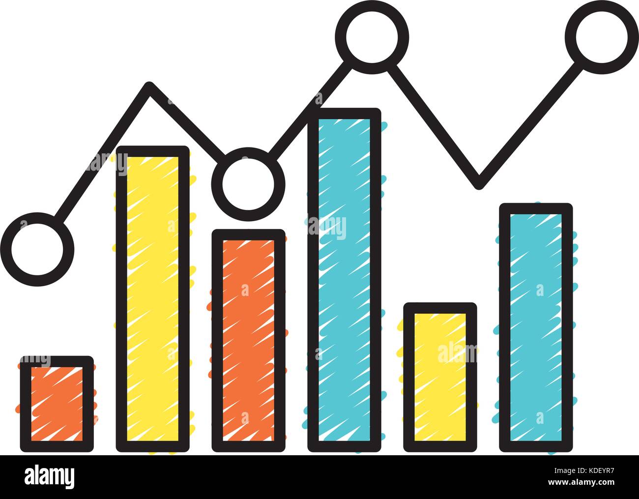 statistics bar diagram data graph data vector illustration Stock Vector ...