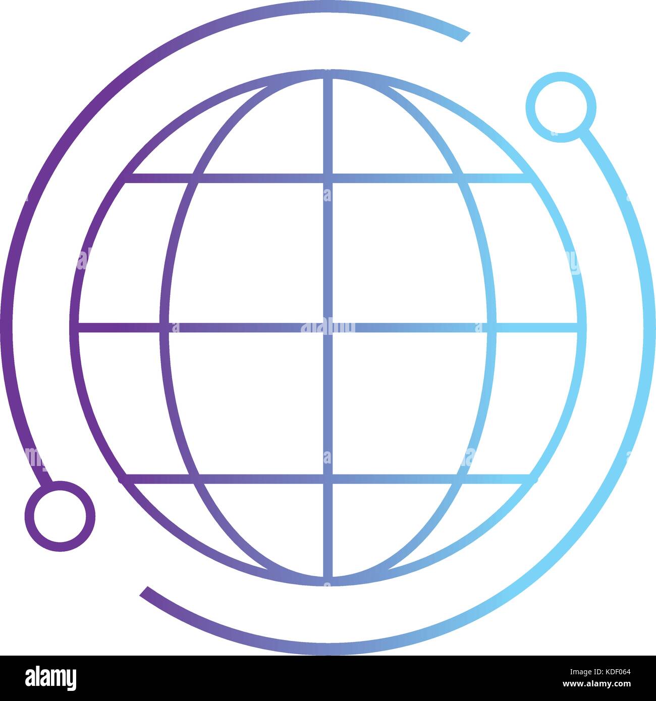 line global map connection digital technology vector illustration Stock ...
