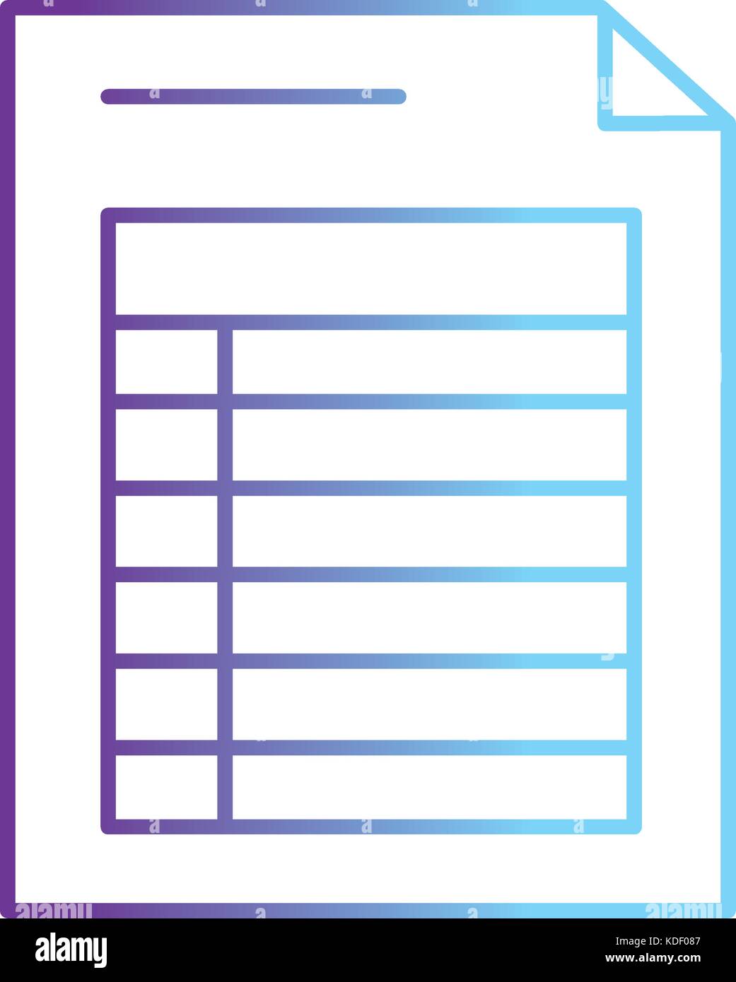 line business information document paper data vector illustration Stock ...