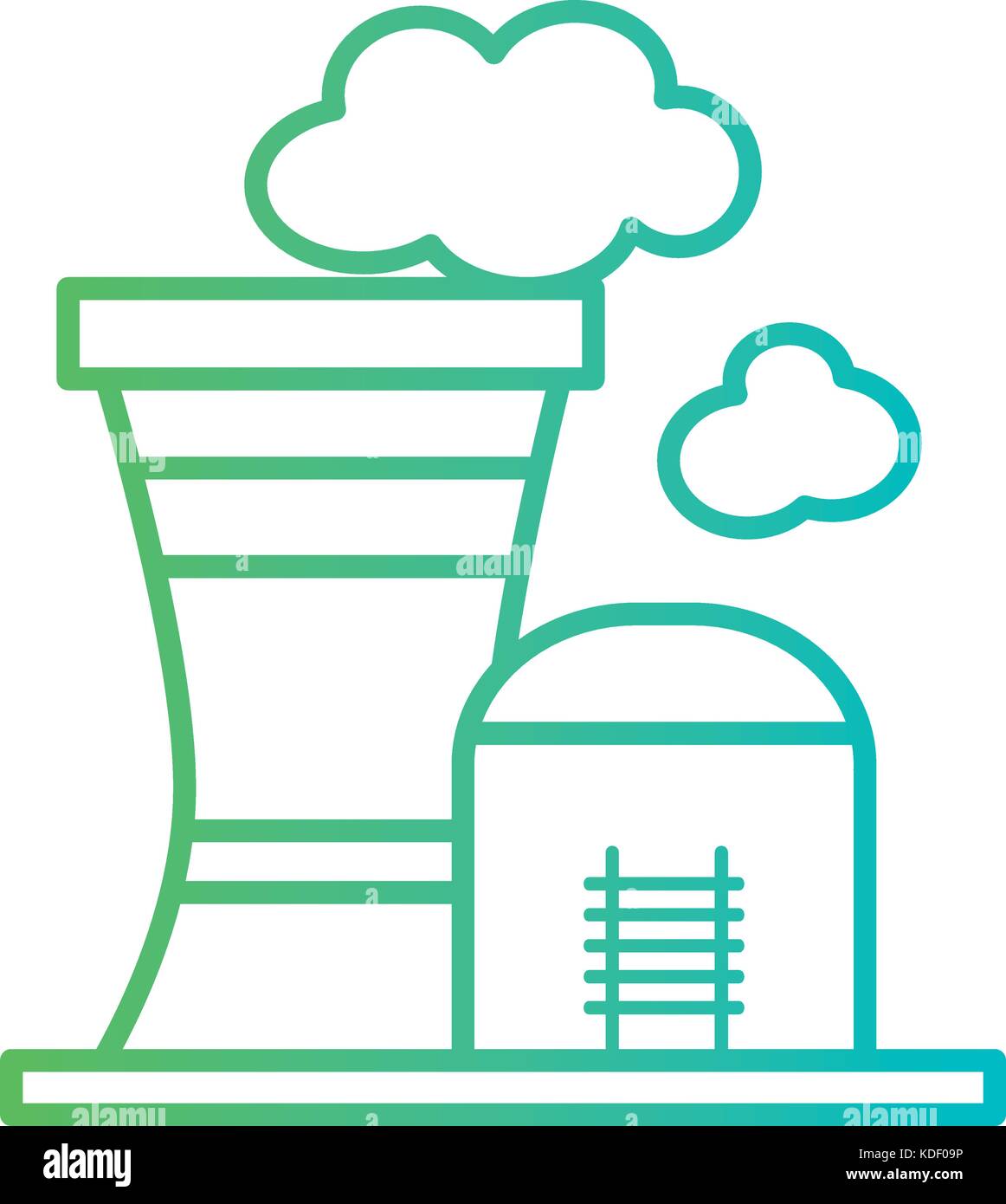 line toxic factory pollution industry vector illustration Stock Vector ...