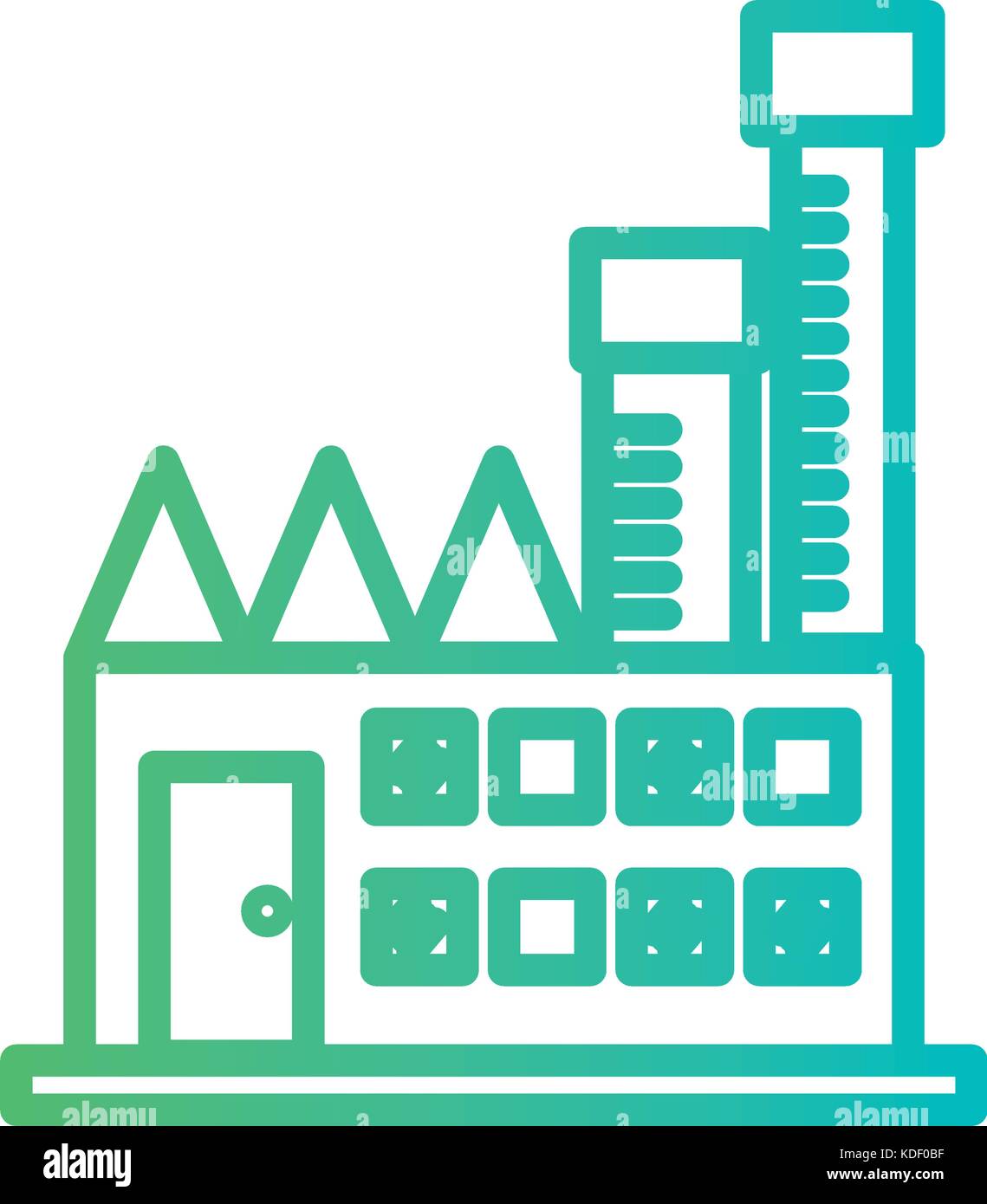 line toxic factory pollution industry vector illustration Stock Vector ...