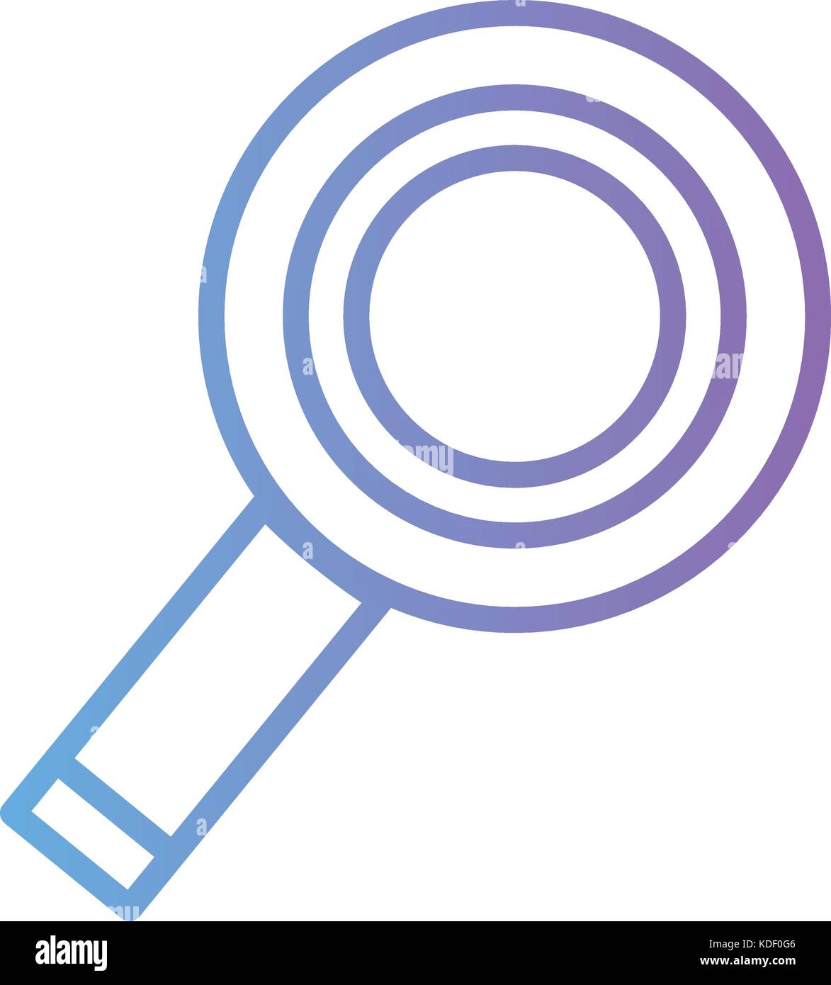 line magnifying glass tool to search vector illustration Stock Vector ...