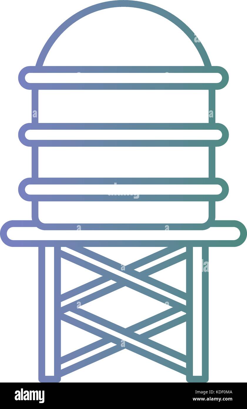 line water tank container reserve vector illustration Stock Vector ...