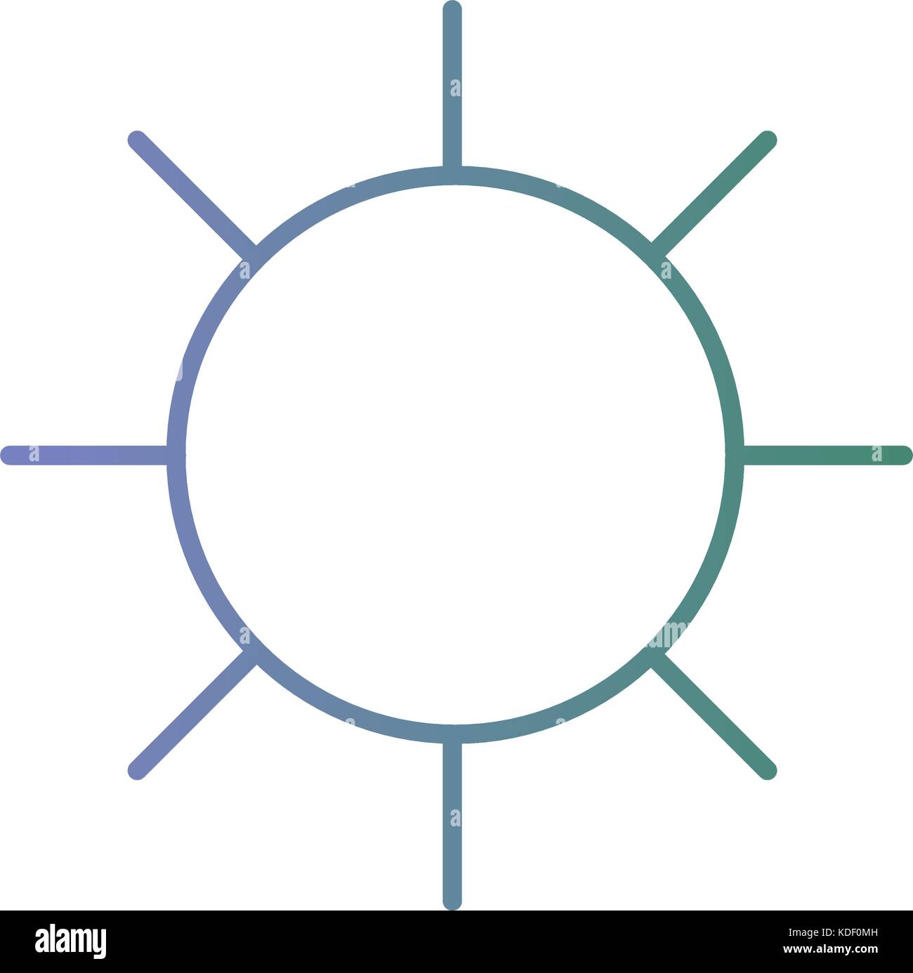 line sun ray with natural weather vector illustration Stock Vector ...