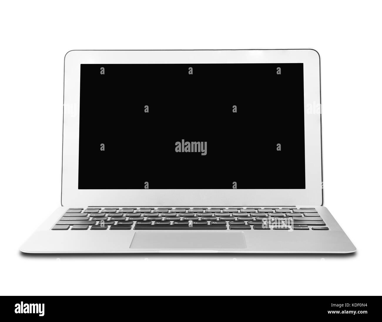 Silver laptop screen Black and White Stock Photos & Images - Alamy